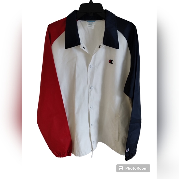 Champion | Jackets & Coats | Vintage Champion Windbreaker Red White ...